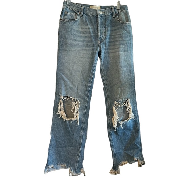 We The Free | Jeans | We The Free High Rise Distressed Hidden Button ...